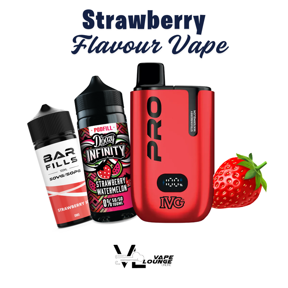 Strawberry Flavour Vape UK | Strawberry E-Liquids & Nic Salts